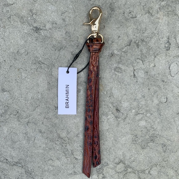 Brahmin | Accessories | Brahmin Leather Ribbon Key Fob | Poshmark